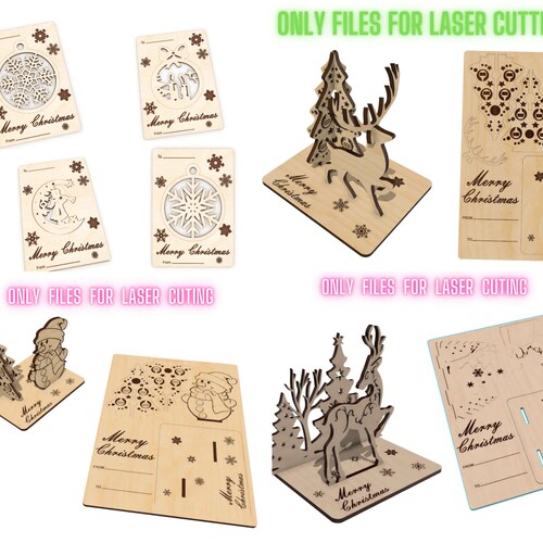 Standing Christmas Tree Bundle Laser Cut Files Svg Template - Etsy