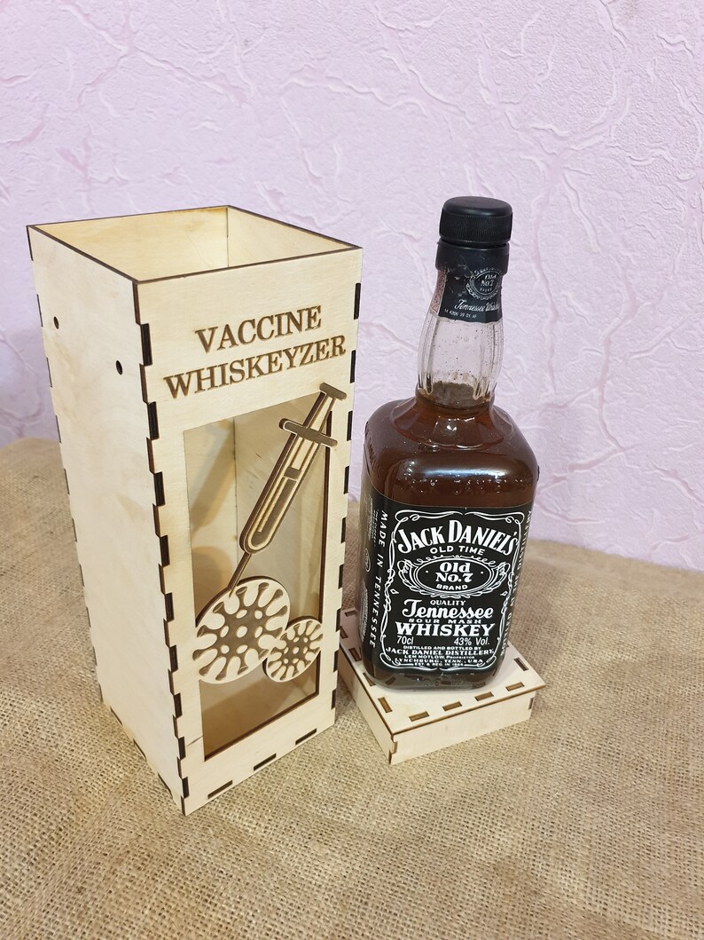 Whiskey Box whiskeyzer Gift Cup Holder virus. Laser Cut - Etsy