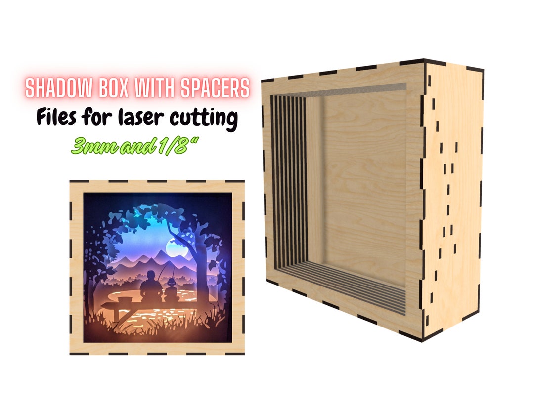 Template for a Shadow Box With Spacers, Suitable for CNC or Laser ...