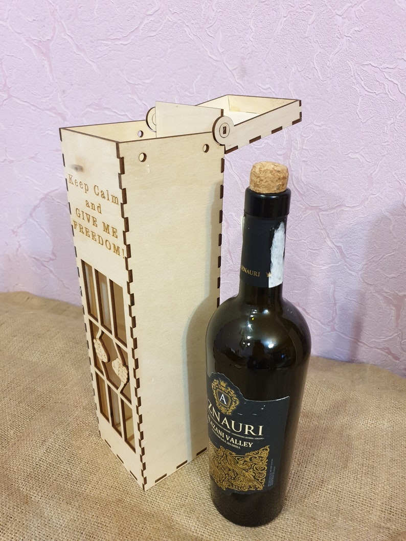 Wine Box Gift Cup Holder. Laser Cut Files SVG DXF CDR - Etsy