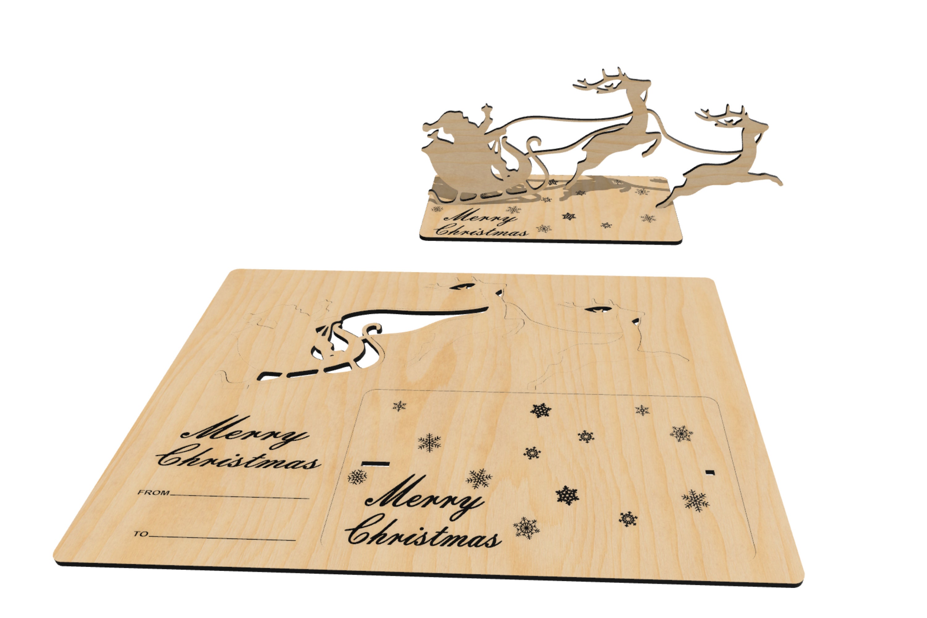 Christmas Card Laser Cut Files Christmas Tree Gift Christmas - Etsy