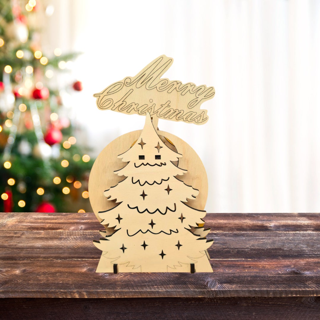 Laser Cut File Vector Merry Christmas for Laser, CNC, SVG, DXF, Pdf ...