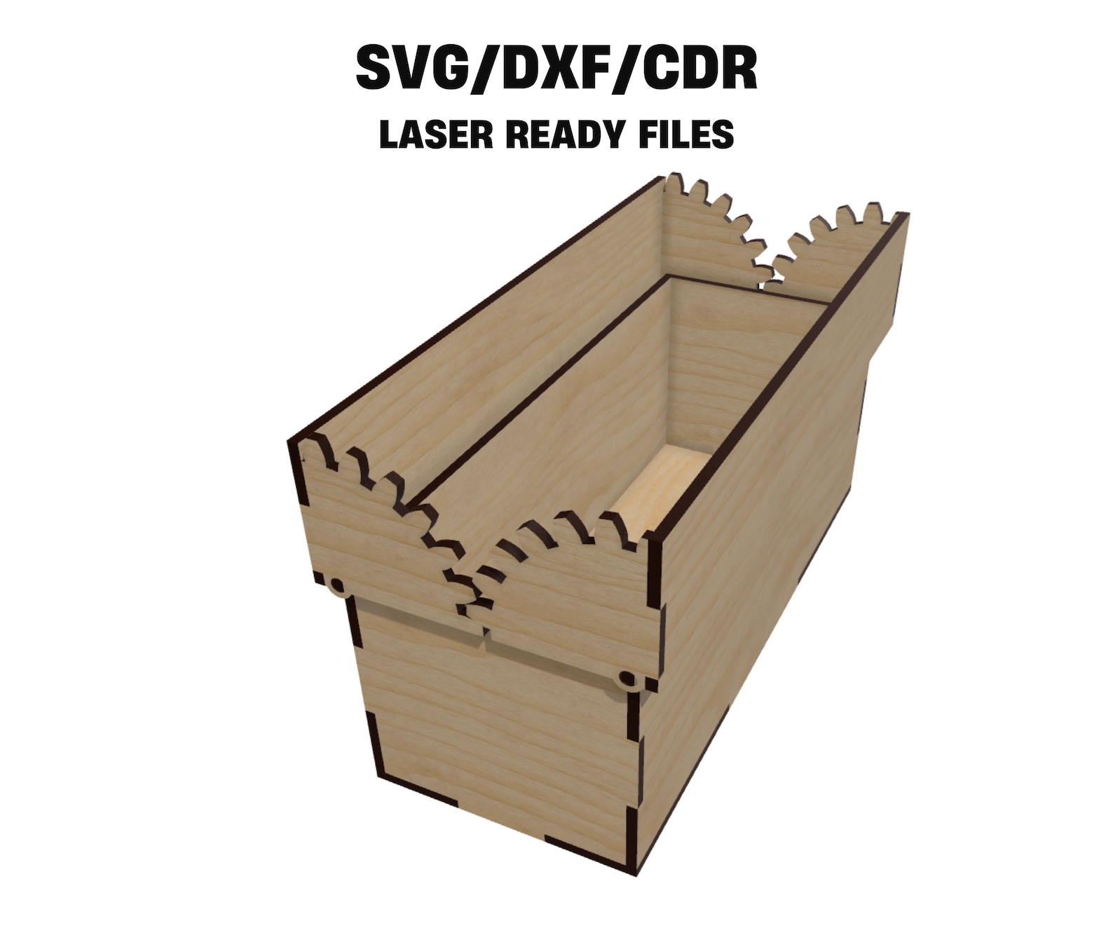 Box With Doors on Gears. Laser Cut Files SVG DXF CDR Vector Plans ...