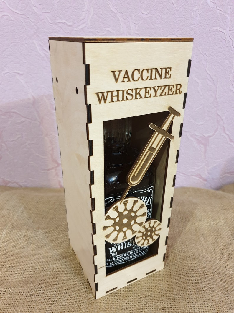 Whiskey Box whiskeyzer Gift Cup Holder virus. Laser Cut - Etsy