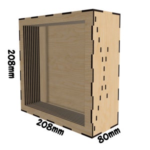 Template for a Shadow Box With Spacers, Suitable for CNC or Laser ...