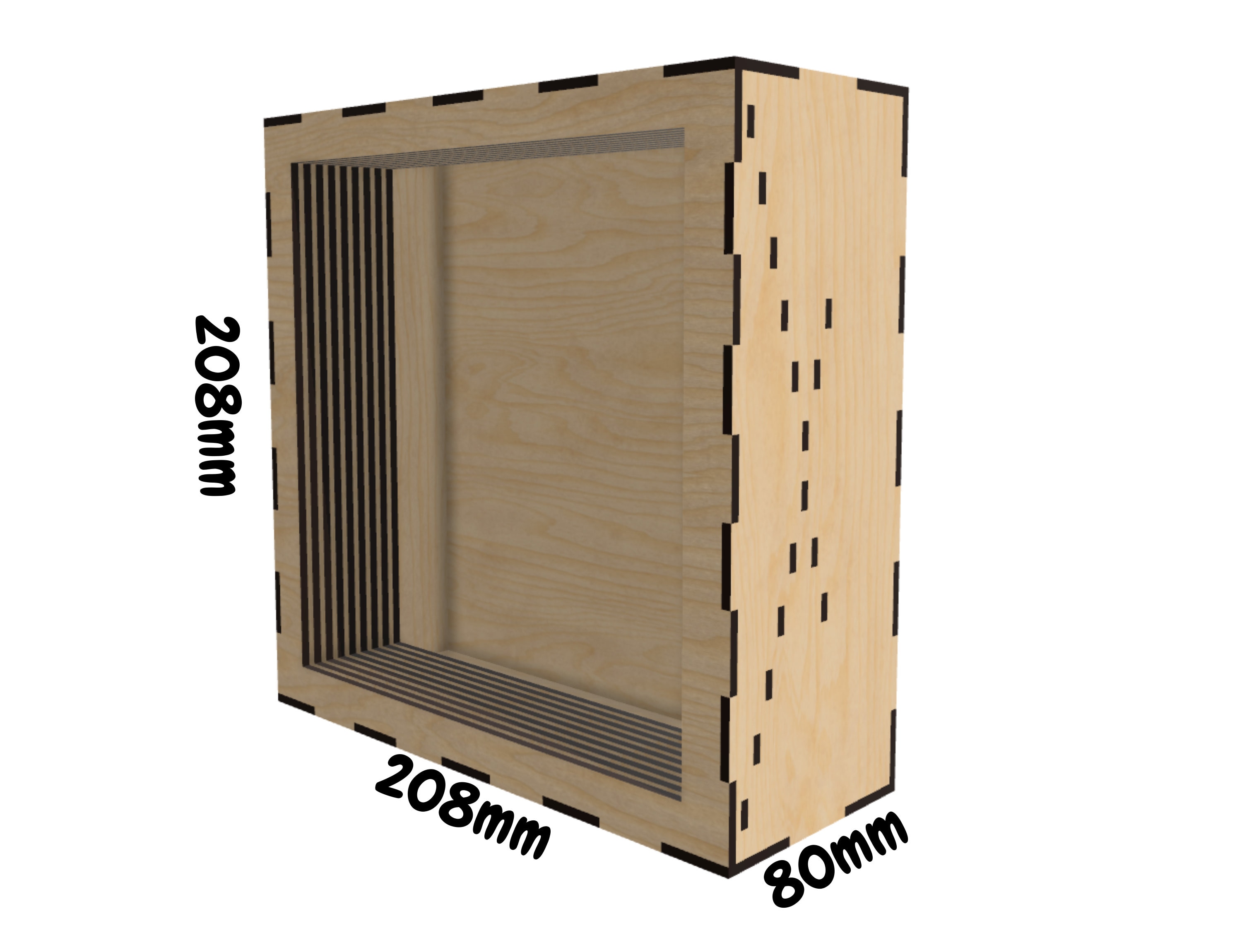 Template for a Shadow Box With Spacers, Suitable for CNC or Laser ...