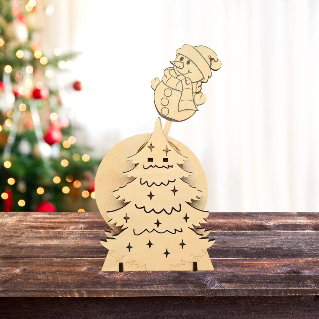 Laser Cut File Vector Rocking Snowman for Laser, CNC, SVG, DXF, Pdf ...