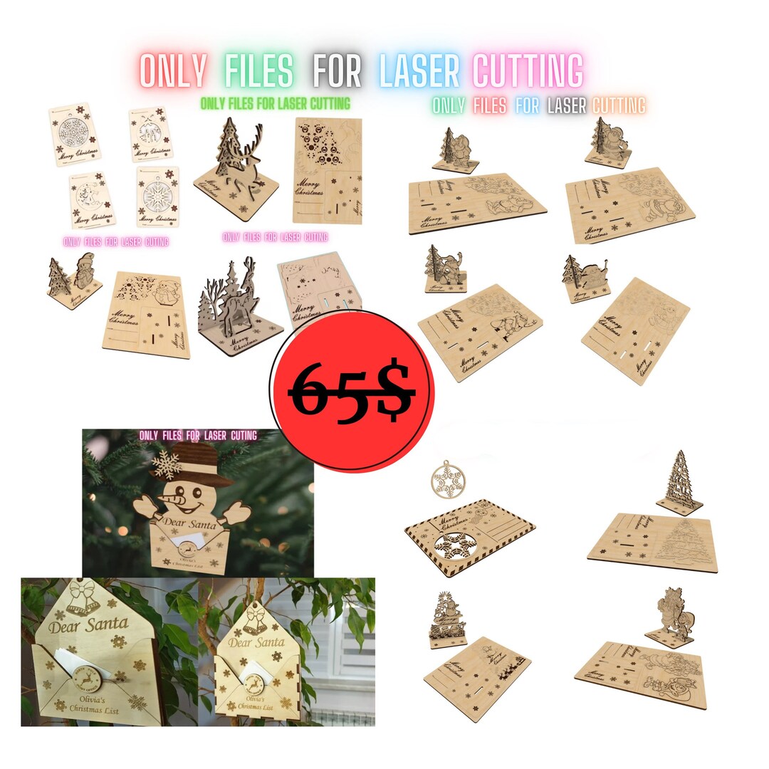 Christmas Big Bundle Laser Cut Files, Christmas Tree Gift, Christmas ...