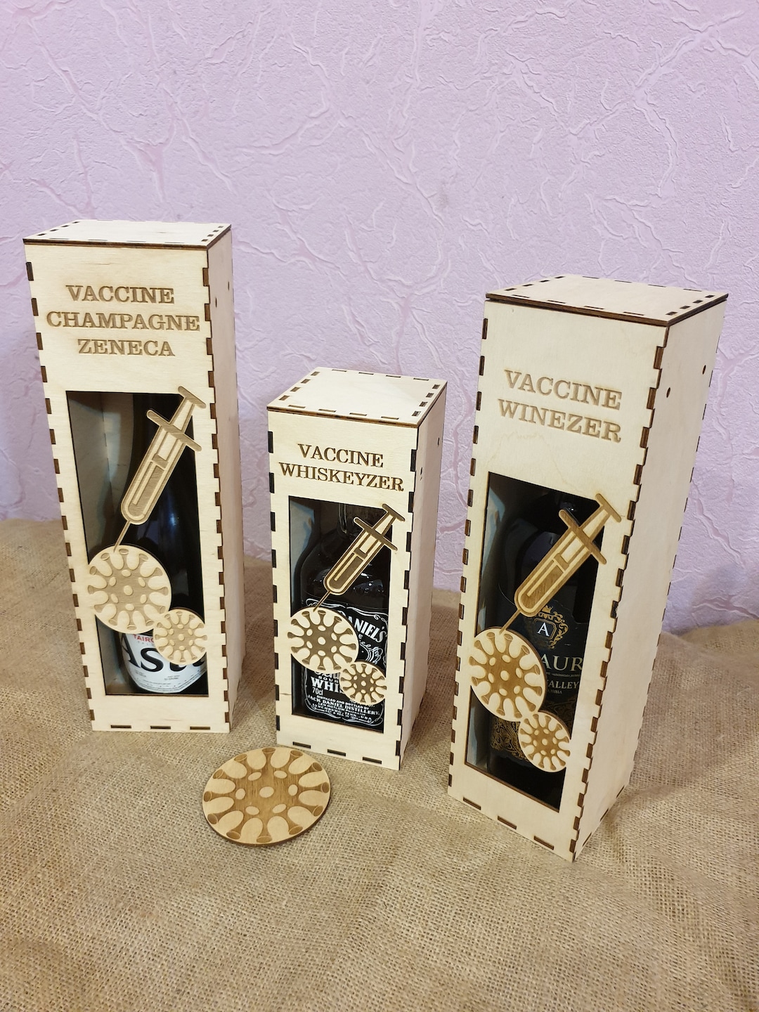Virus Box Collection! 3 Boxes= Champagne Box+ Wine Box+ Whisky Box 3mm ...