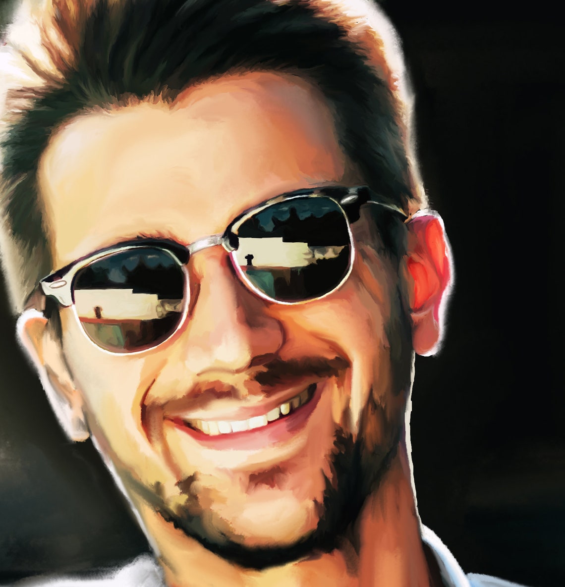 Portrait From Photo Digital Hand Drawn Painting Custom | Etsy