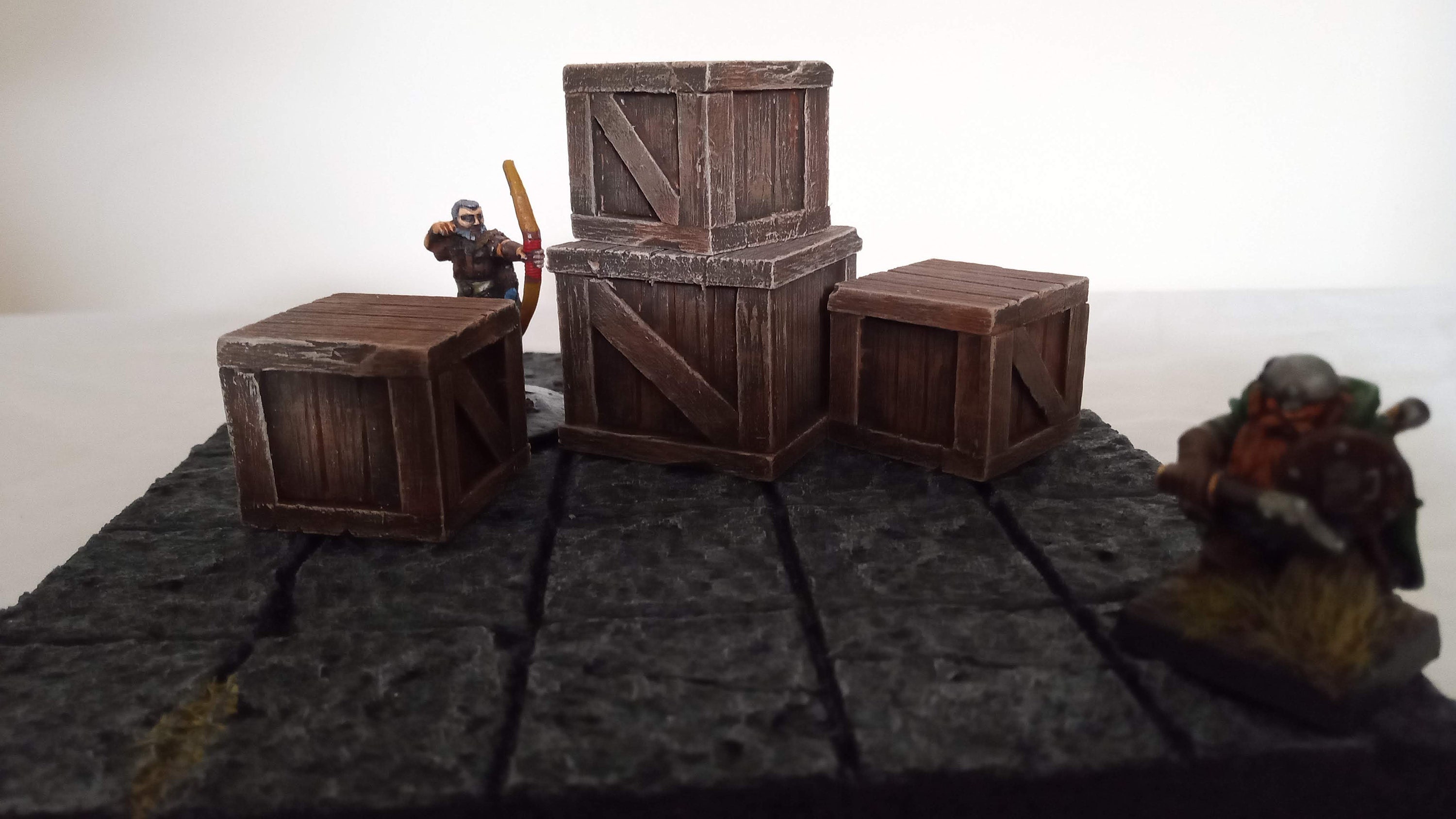 Wooden miniatures crates D&D TTRPG set of 4 3Sm | Etsy