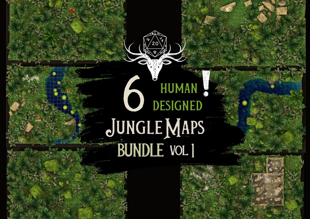 Jungle Maps | Ancient Ruins Jungle | Human Designed | Dnd Battle Map ...
