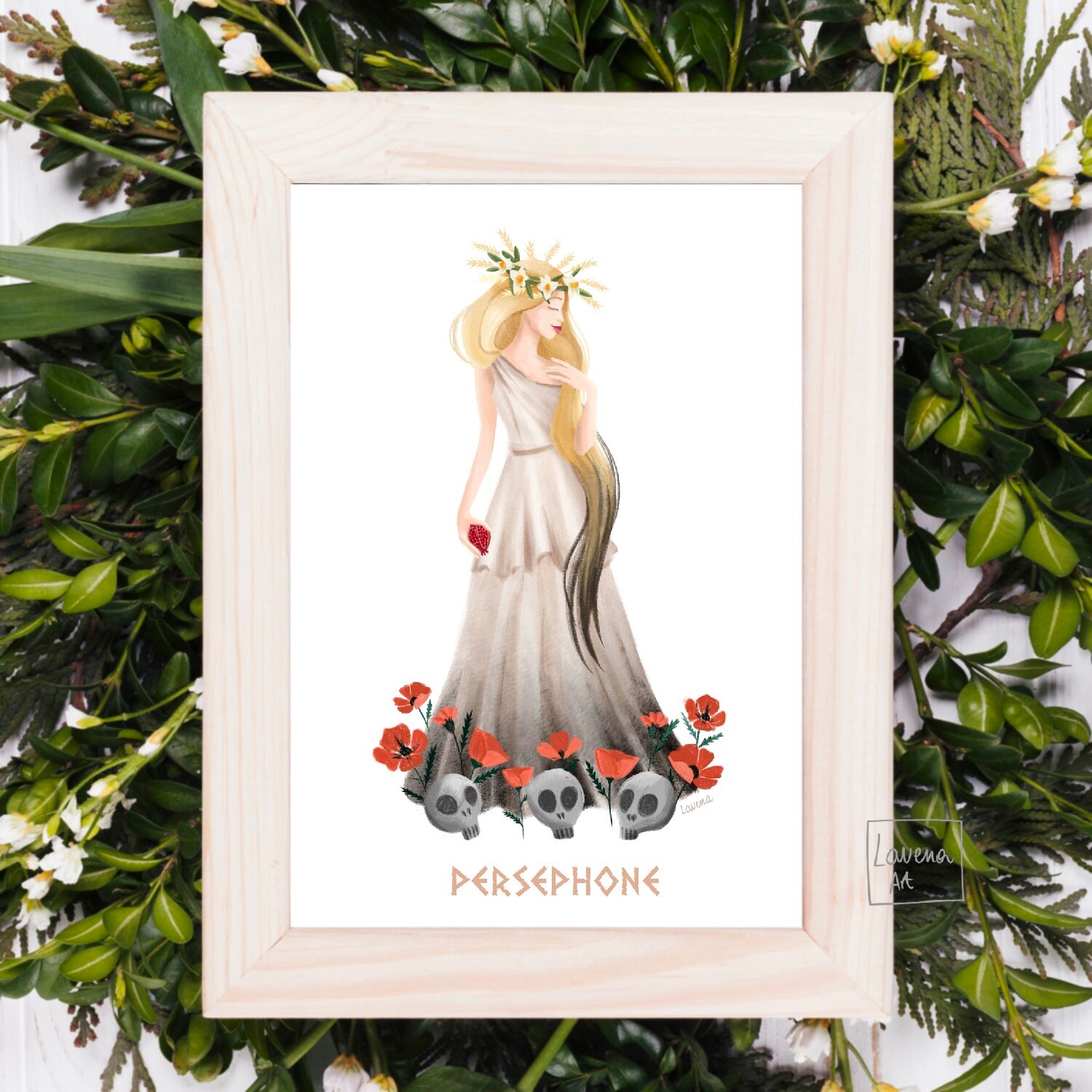 Persephone Art Print | Kore Goddess | Kore and Persephone | Spring ...