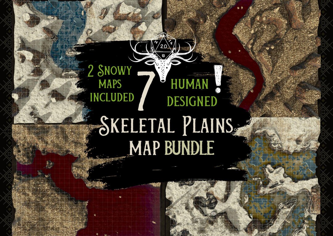 Skeletal Plains Battle Maps | Deadlands D&D Digital Map Bundle | Human ...