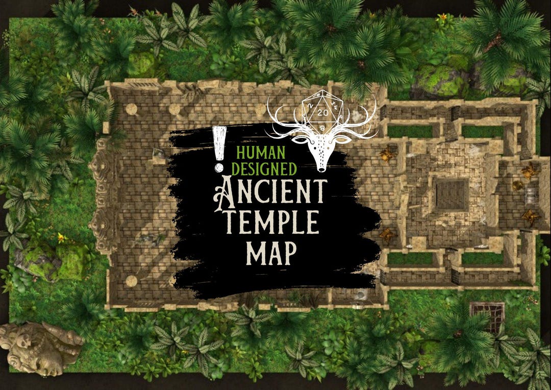 Ancient Temple Map | Jungle Temple | Ritual Place RPG Map | Human ...