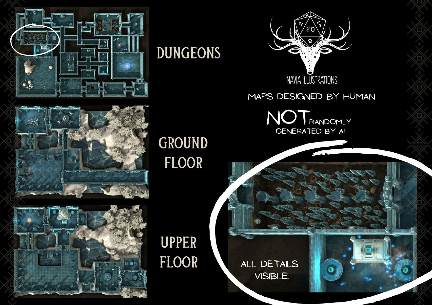 Ice Palace Maps | 3-level Ice Castle | Ice Dungeons | Human Designed ...