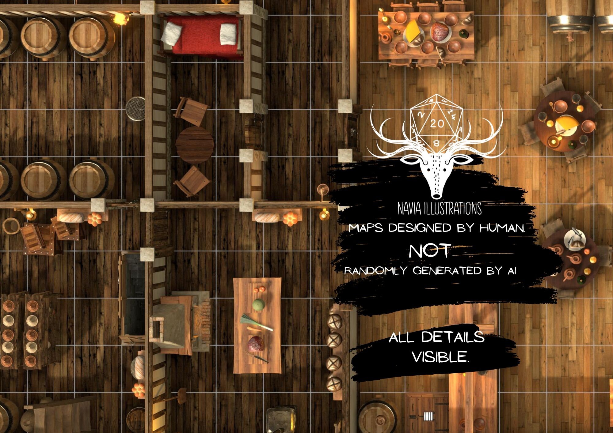 Essential Maps Starter Pack, 6 Maps Bundle Human Designed Dnd Battle ...