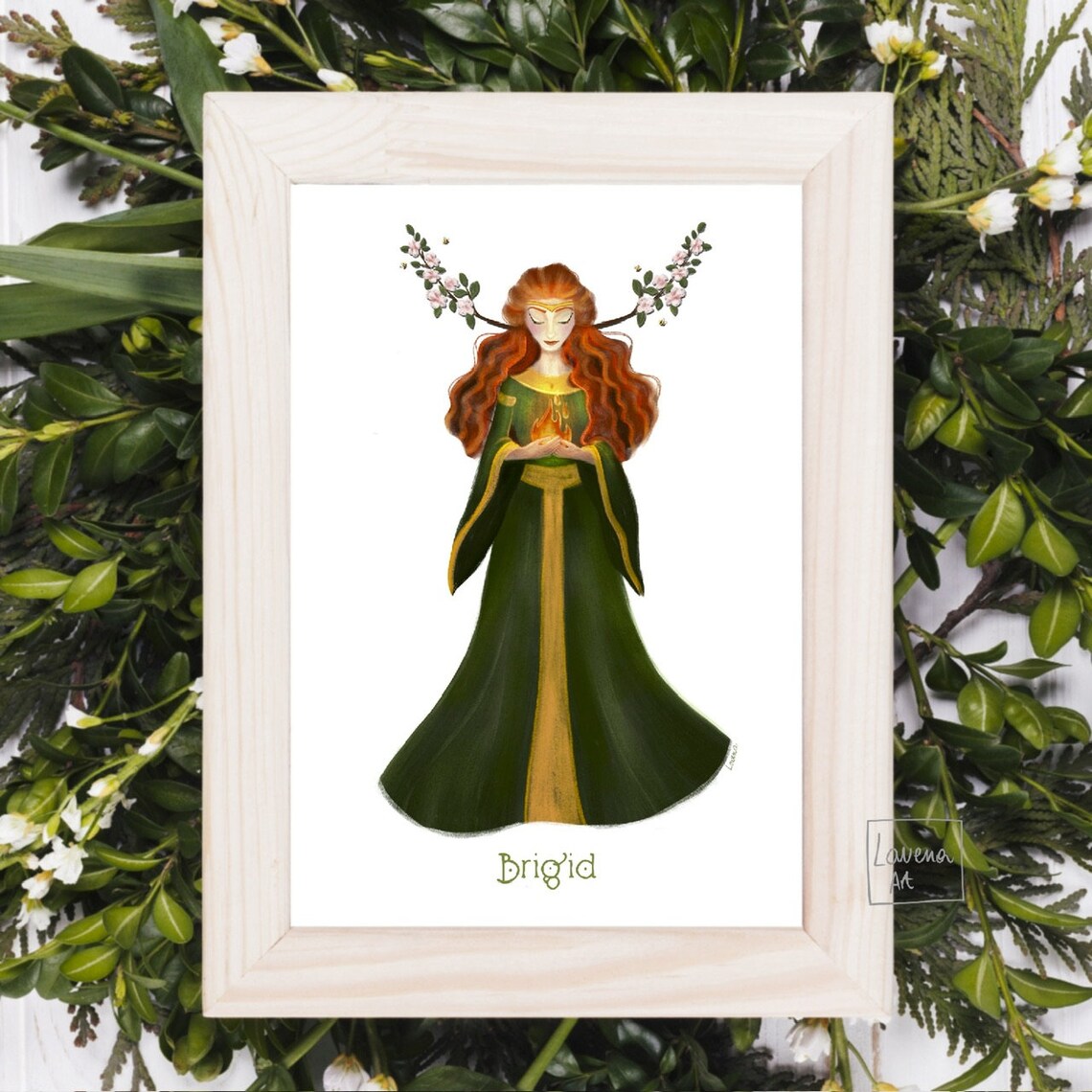 Brigid Goddess Art Print | Brigid Art Print | Irish Goddess Poster ...