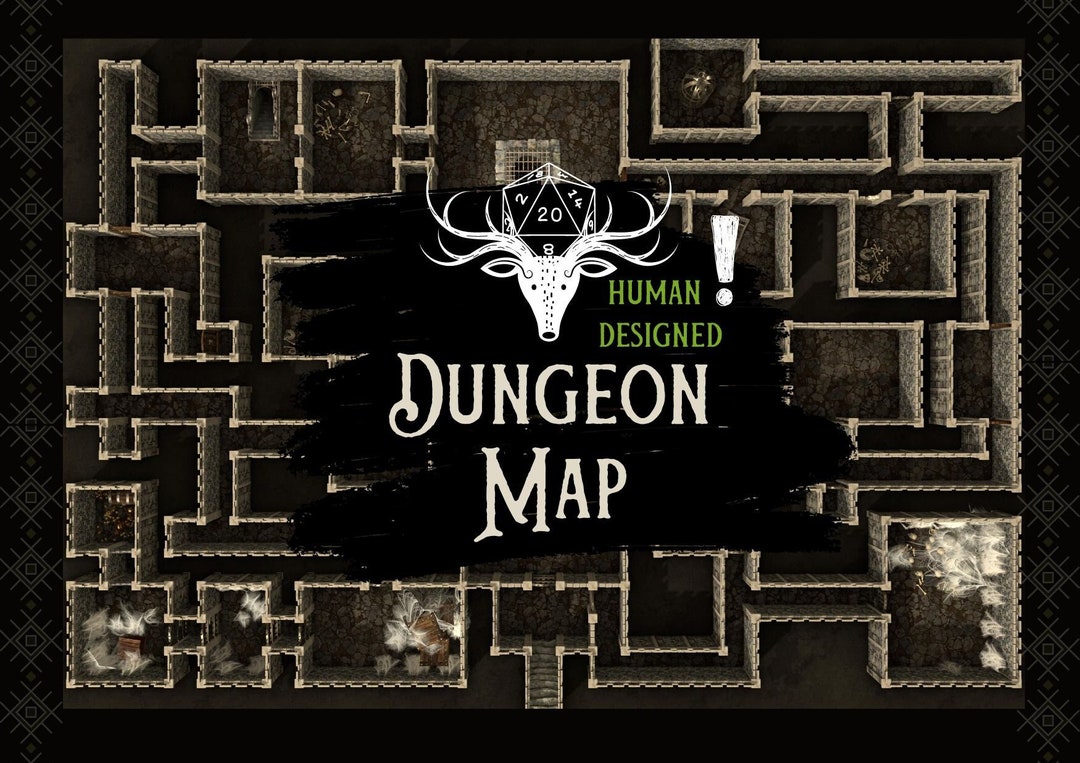 Dungeon Crawl Battle Map | Dungeon Map | Map RPG | Human Designed Dnd ...