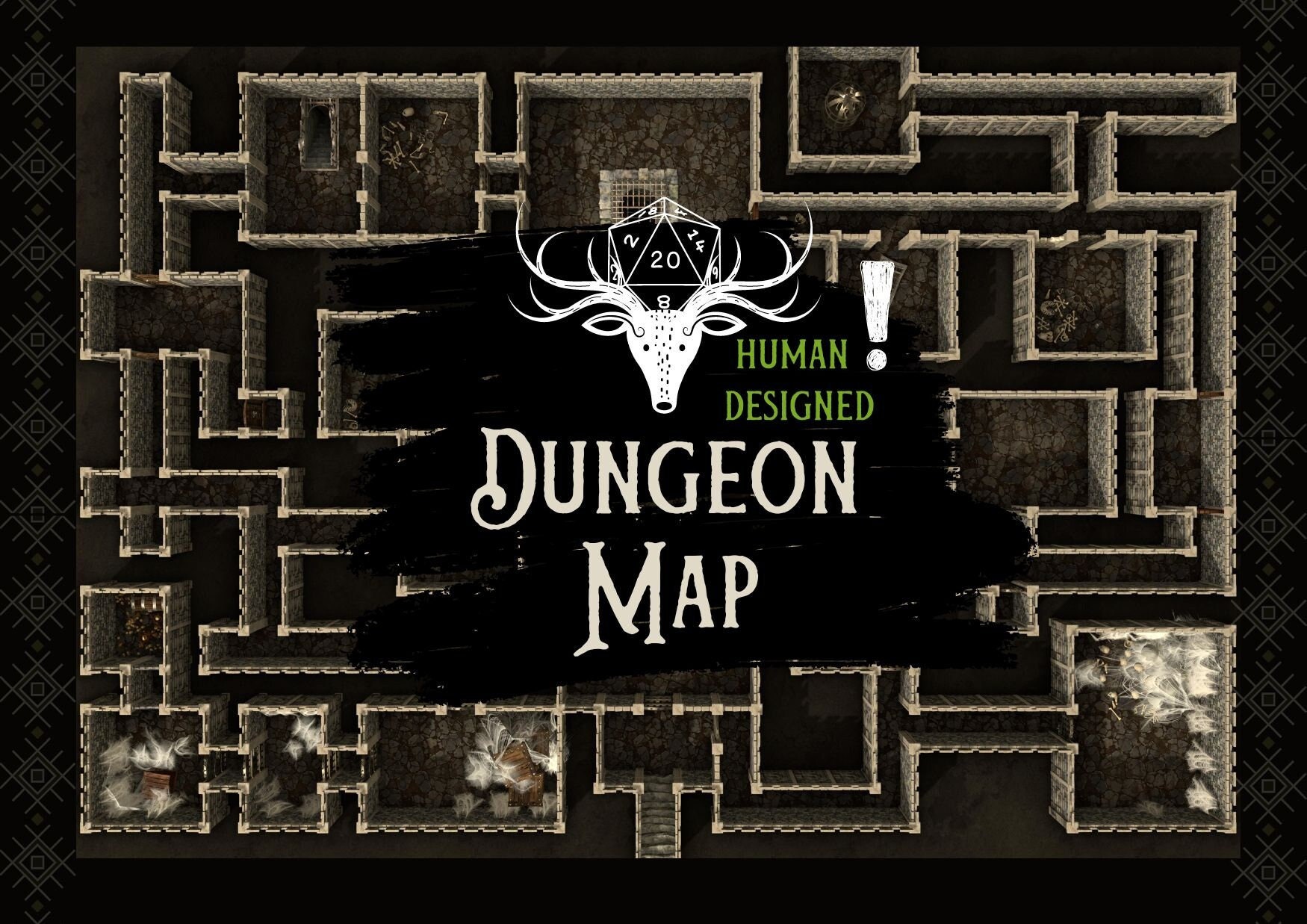 Dungeon Crawl Battle Map Dungeon Map Map RPG Human Designed Dnd Battle Map D&D Digital Map NOT ...