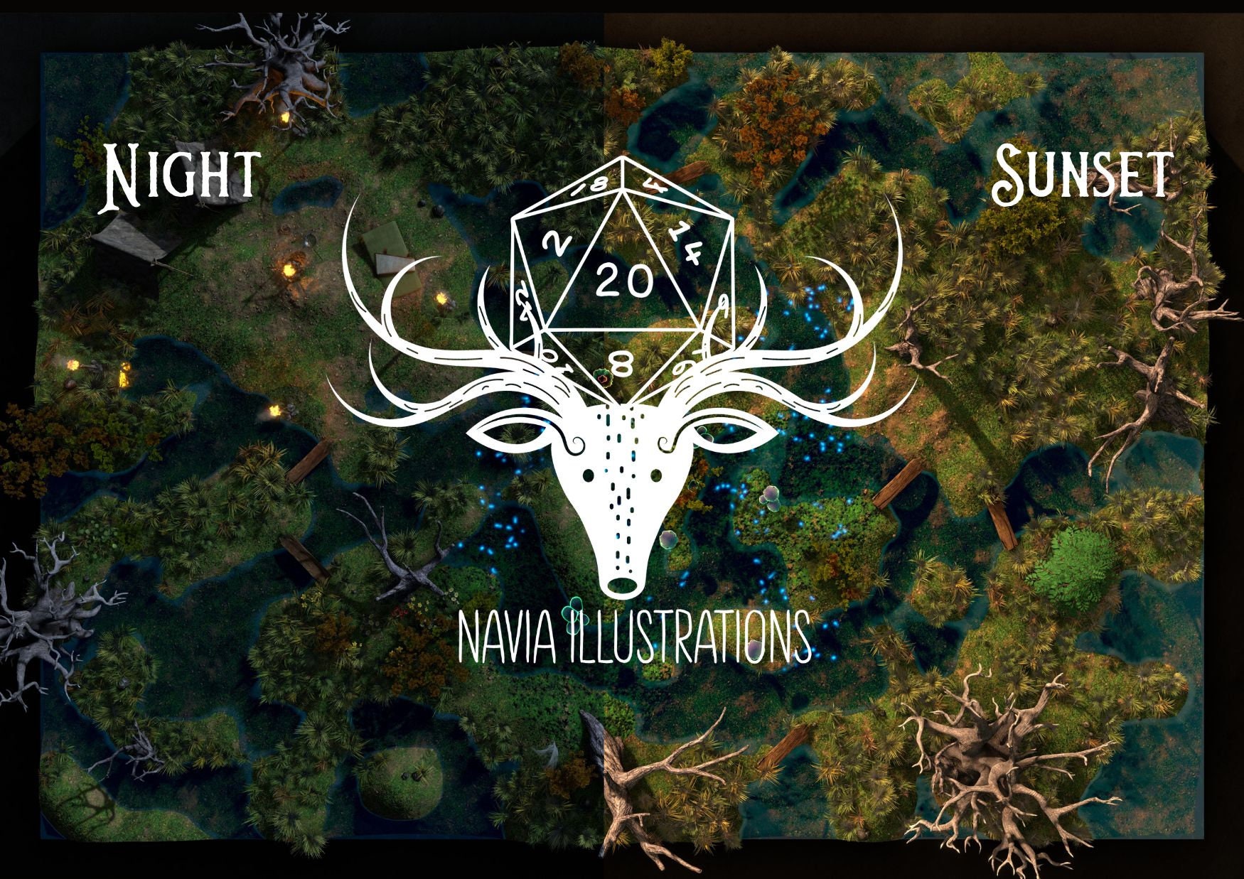 Swamp Maps Pack Human Designed Dnd Map Bundle Dnd Battle Map D&D Digital Map Dungeons and ...