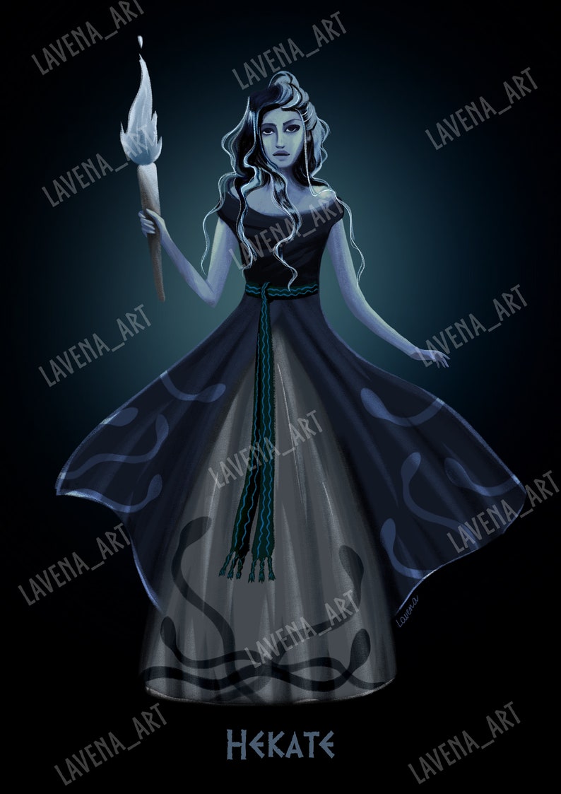 Hekate Art Print | Hekate Goddess | Magic Goddess | Greek Witchcraft ...