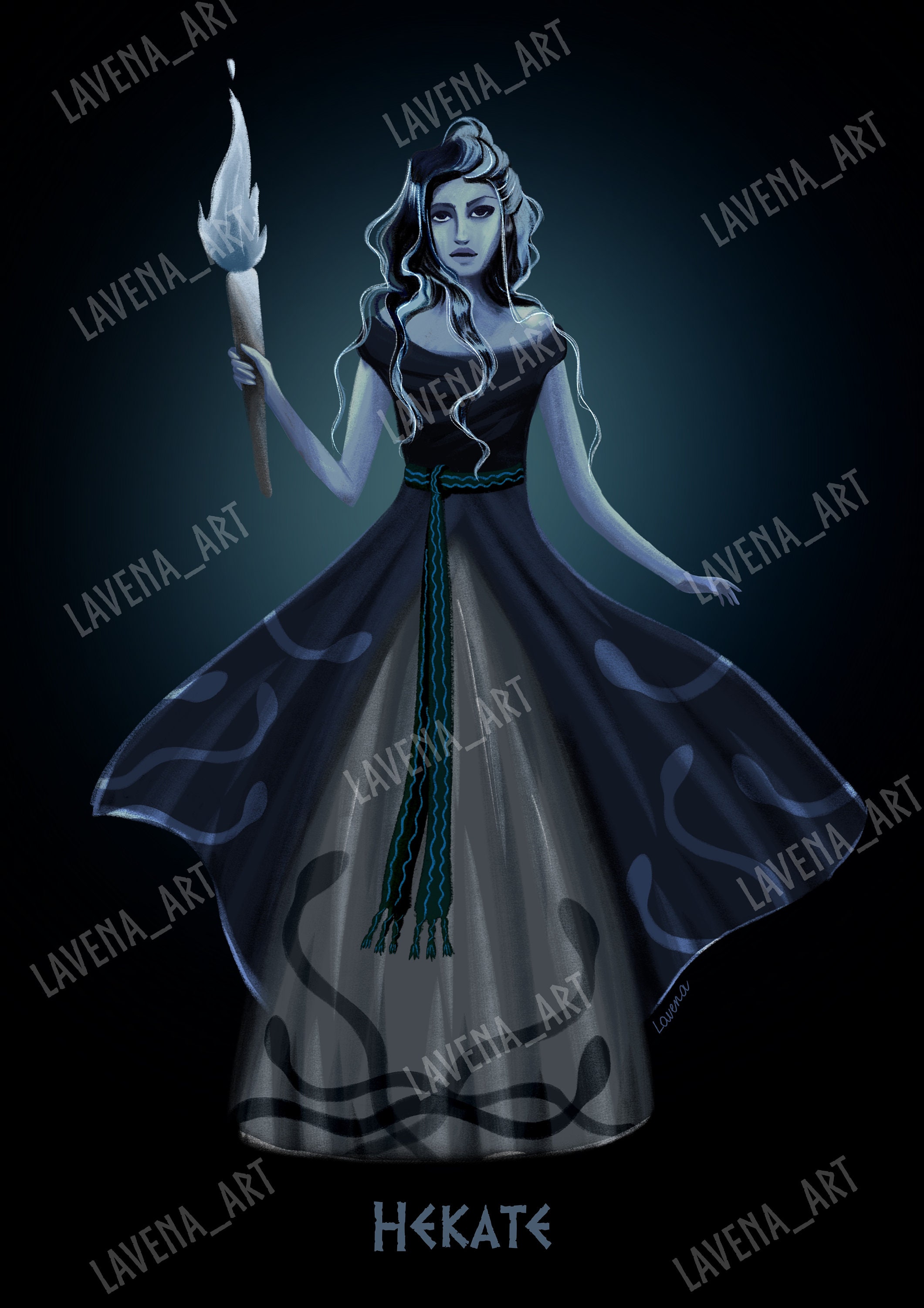 Hekate Art Print | Hekate Goddess | Magic Goddess | Greek Witchcraft ...