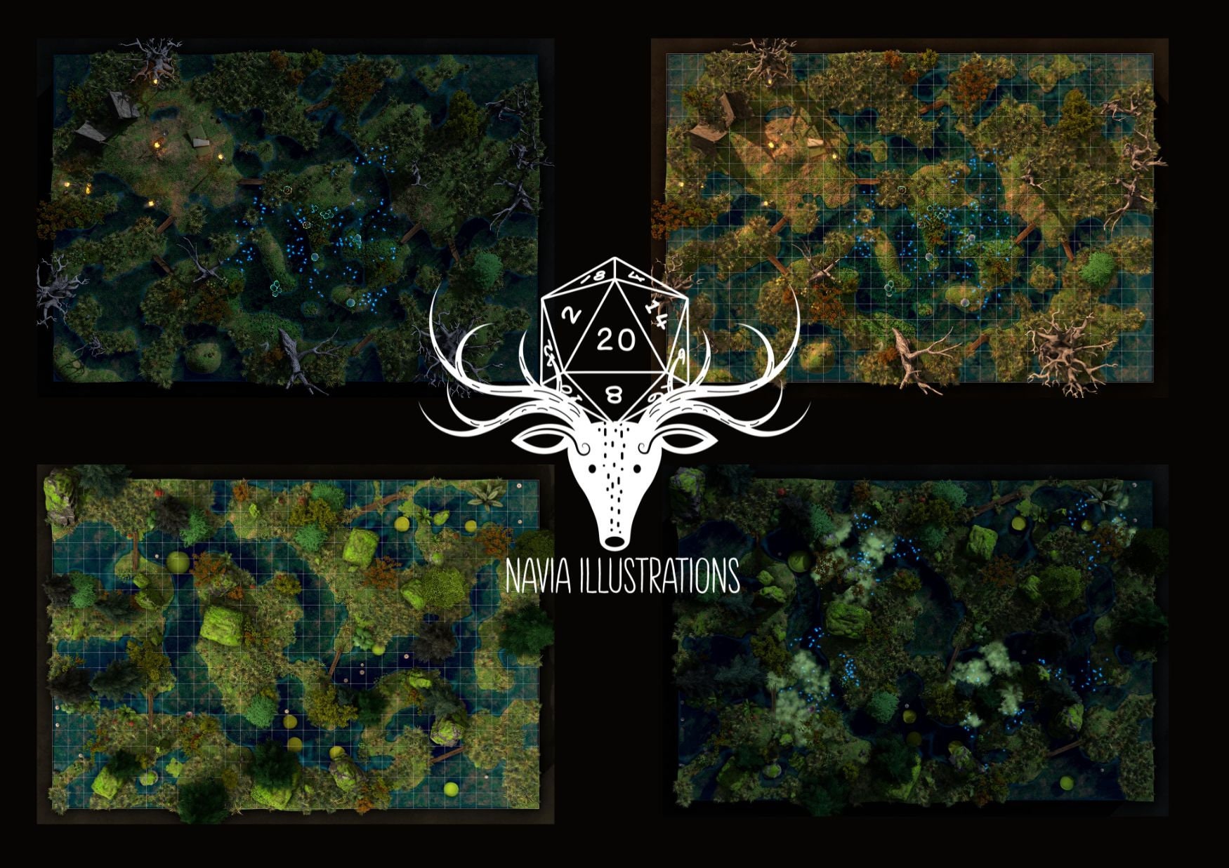 Swamp Maps Pack Human Designed Dnd Map Bundle Dnd Battle Map D&D ...