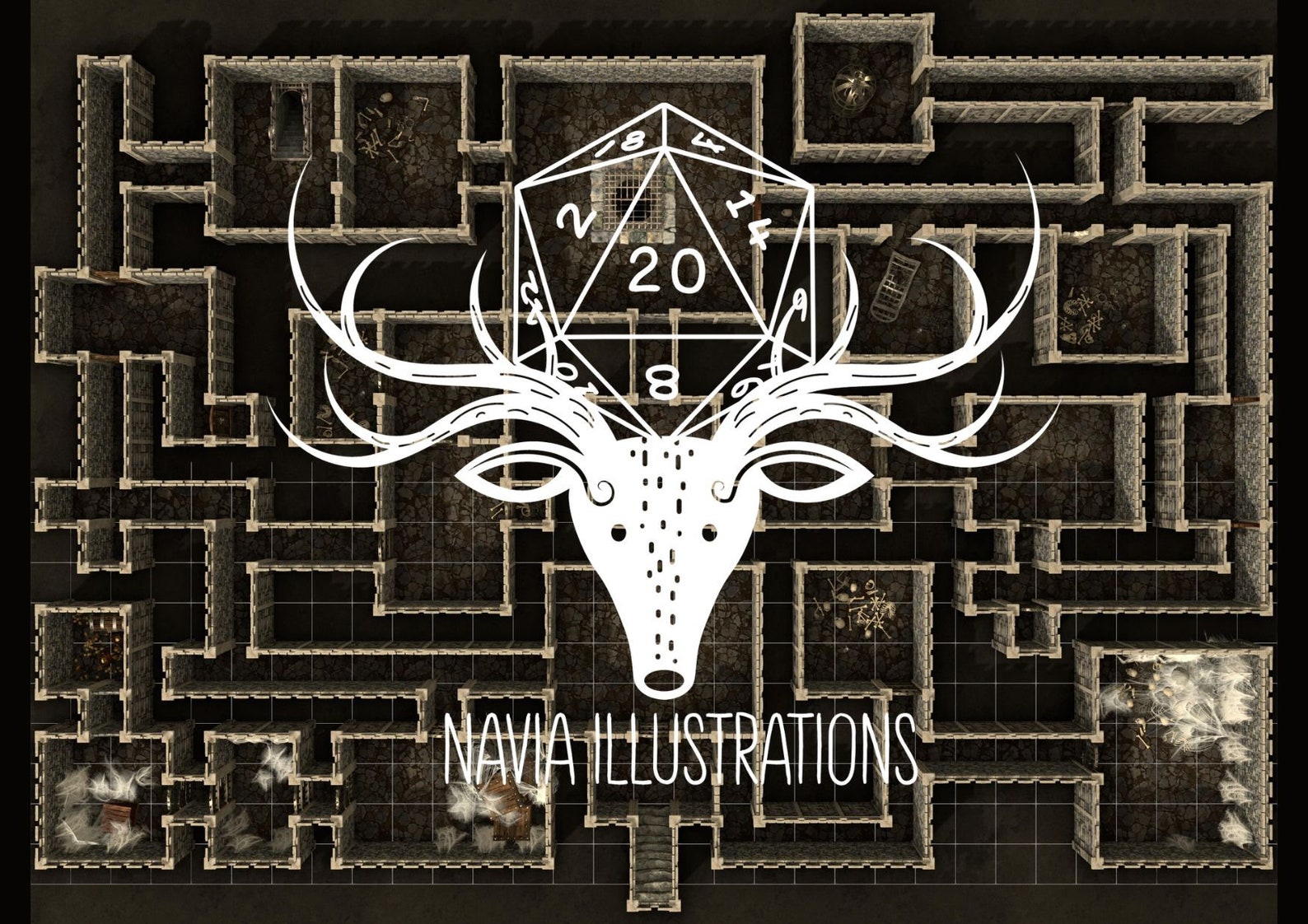 Dungeon Crawl Battle Map Dungeon Map Map RPG Human Designed Dnd Battle ...