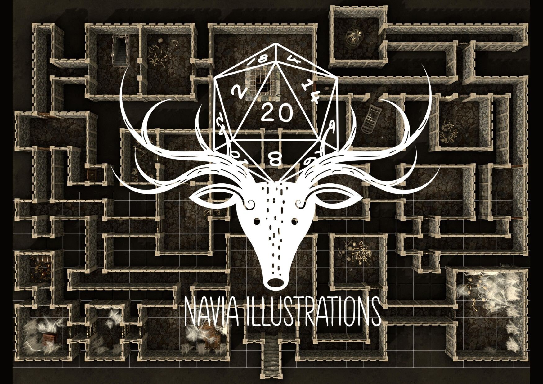 Dungeon Crawl Battle Map Dungeon Map Map RPG Human Designed Dnd Battle ...