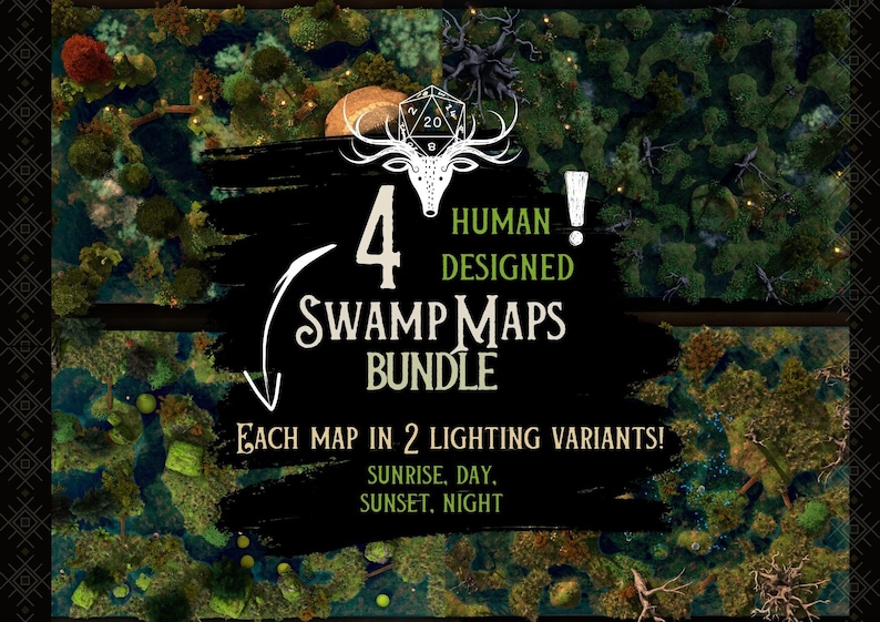 Swamp Maps Pack Human Designed Dnd Map Bundle Dnd Battle - Etsy