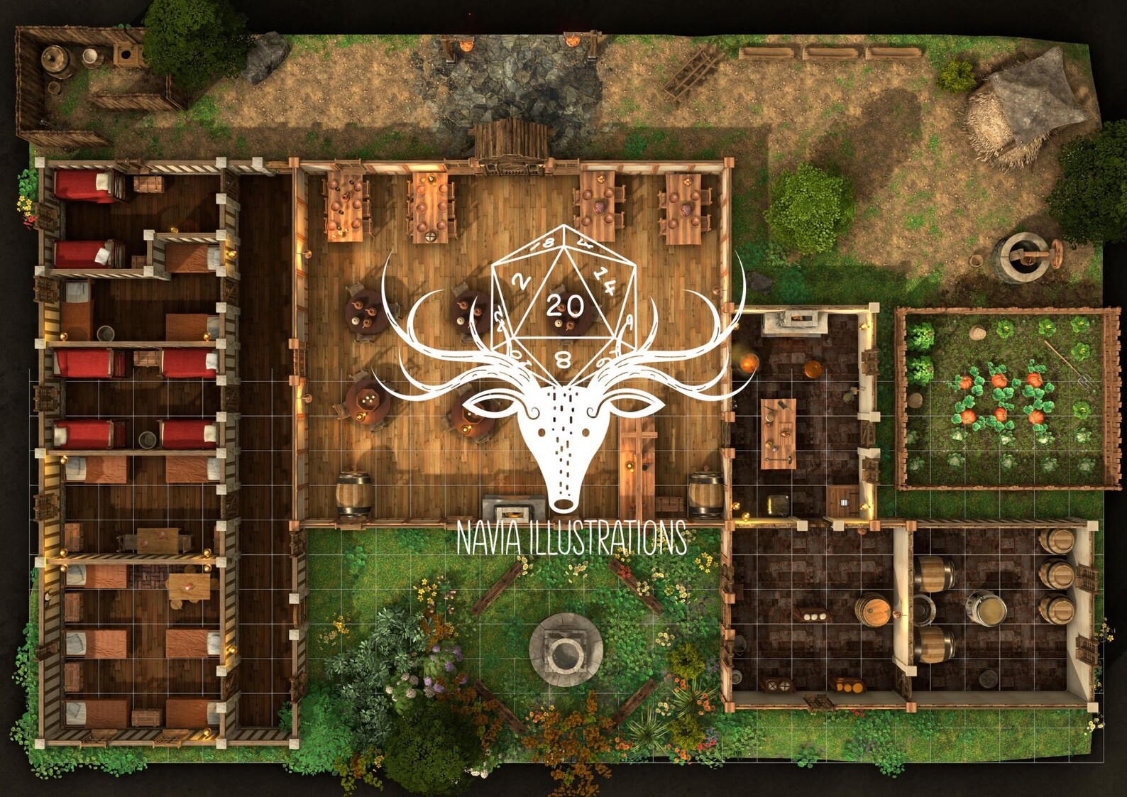 Tavern Maps Pack, 8 Maps Bundle Human Designed Dnd Battle Map D&D ...