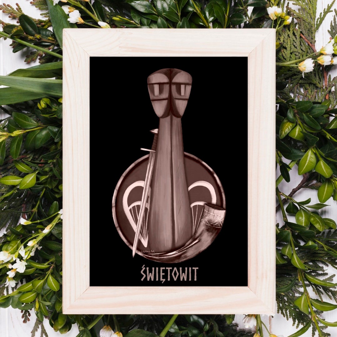 Swietowit God Art | Perun Poster | War God | Svetovit | Slavic Gods ...