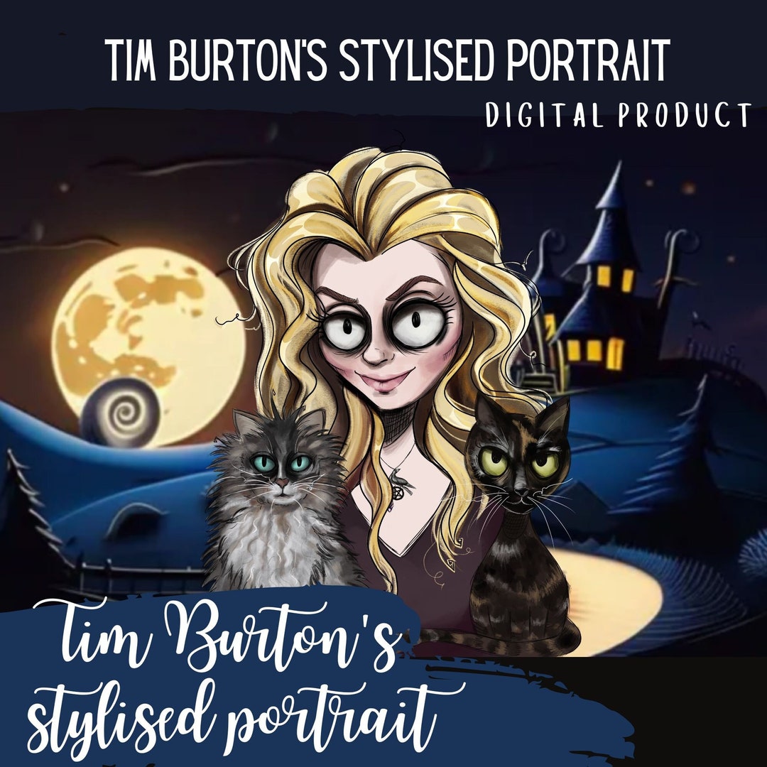 Nightmare Portrait | Tim Burton Style Portrait | Comissioned Custom ...