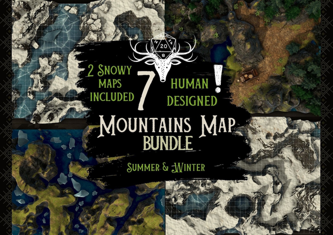Mountains Dnd Battle Maps | Human Designed Map | Mountain Camp | Winter ...