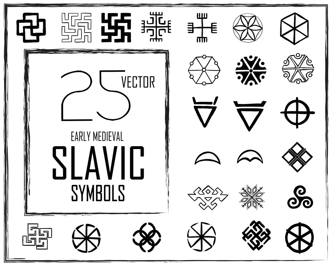 Slavic Symbols VECTOR BUNDLE. Early Medieval Magic and Pagan Symbols ...