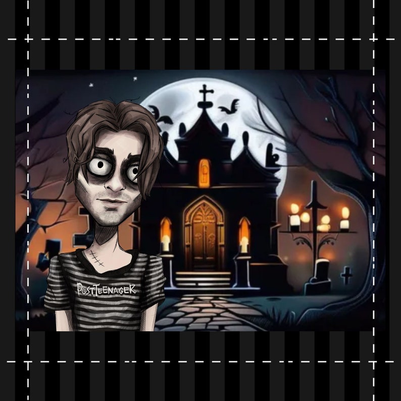 Nightmare Portrait | Tim Burton Style Portrait | Comissioned Custom ...