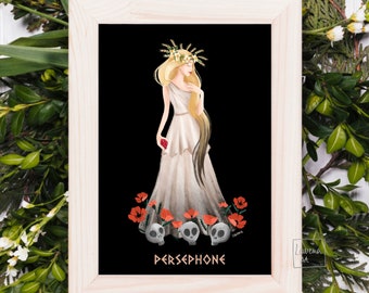 Persephone Art Print | Kore Goddess | Kore and Persephone | Spring ...
