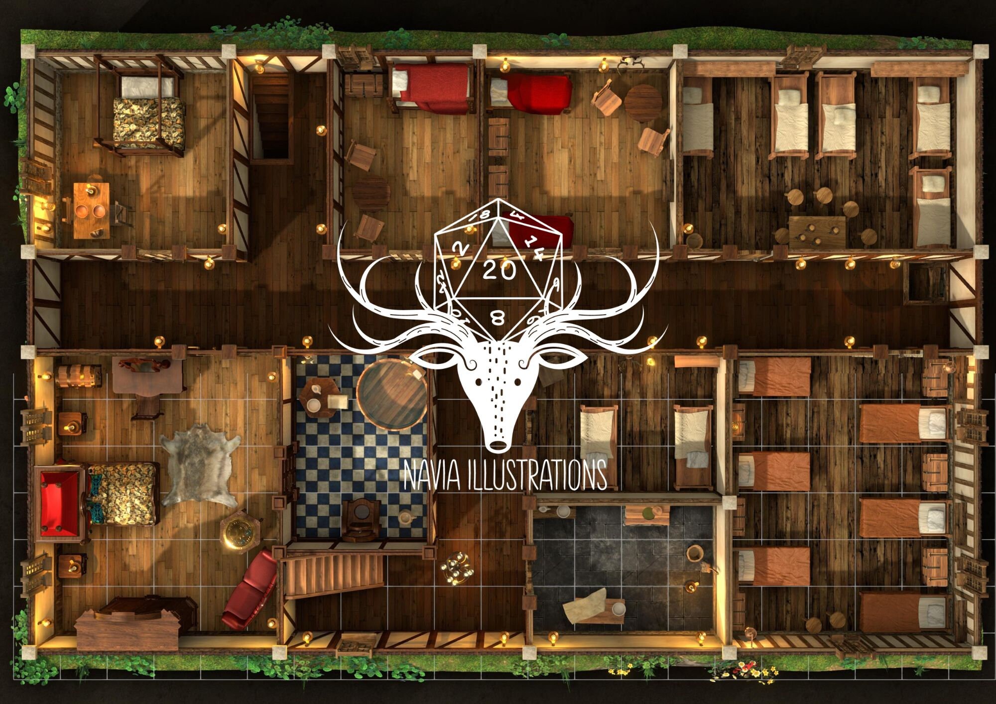 Tavern Maps Pack, 8 Maps Bundle | Human Designed Dnd Battle Map | D&D ...