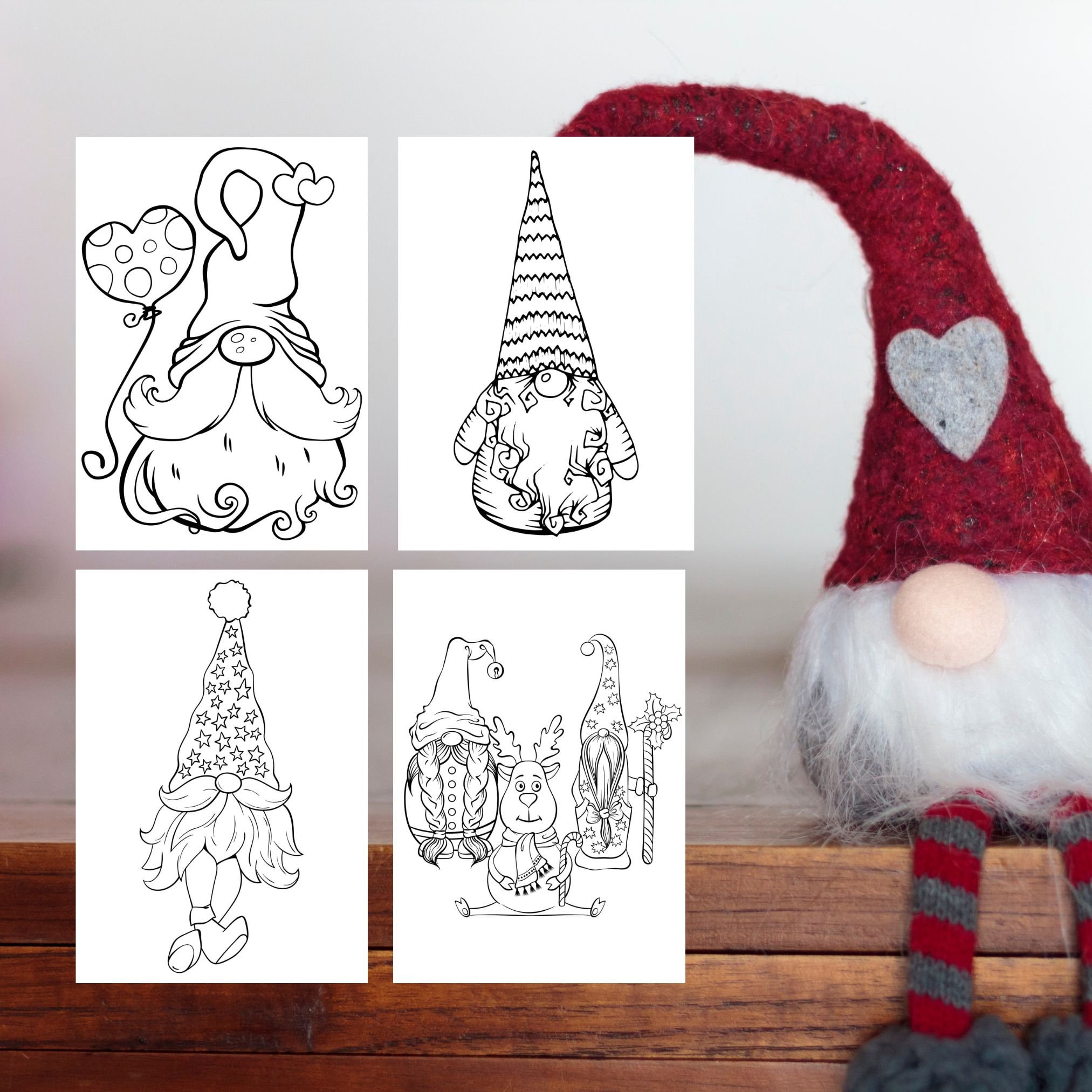 Cute Gnome Colouring Pages Cute Christmas Coloring family Coloring Kids ...