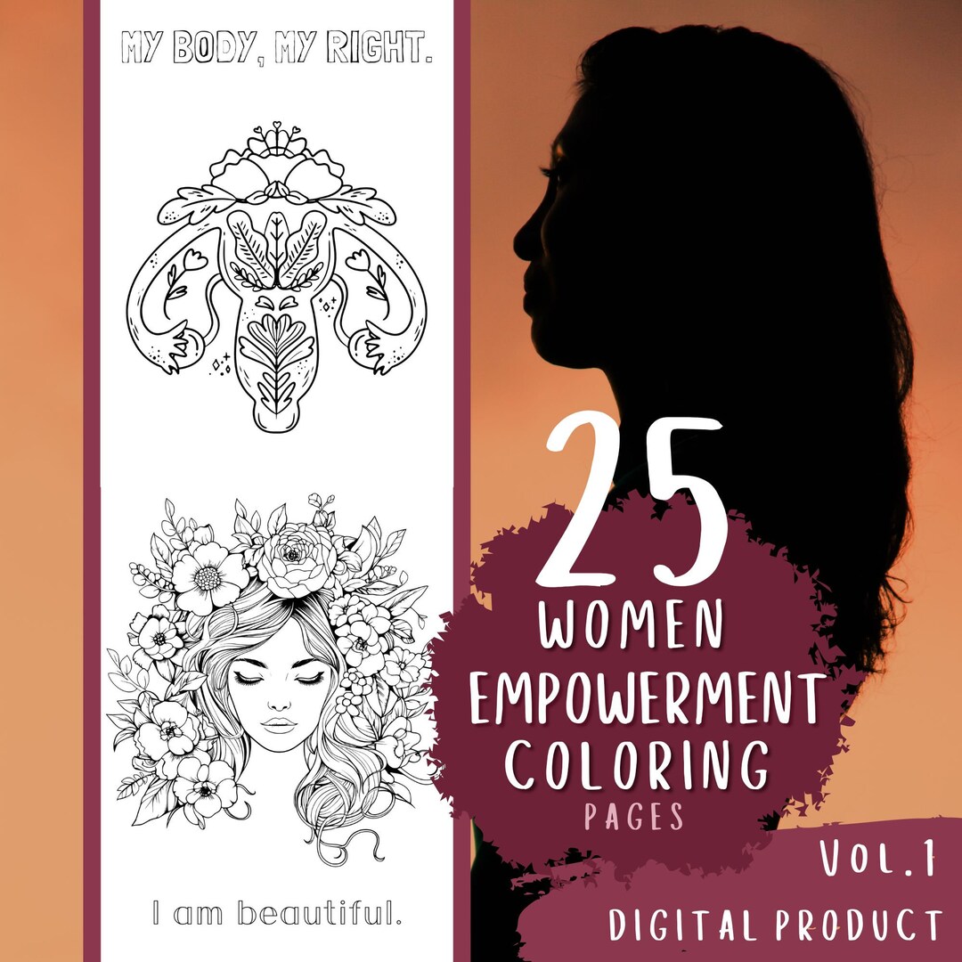 Woman Empowerment Coloring, 25 Pages, Vol. 1 | Mindful Colouring ...