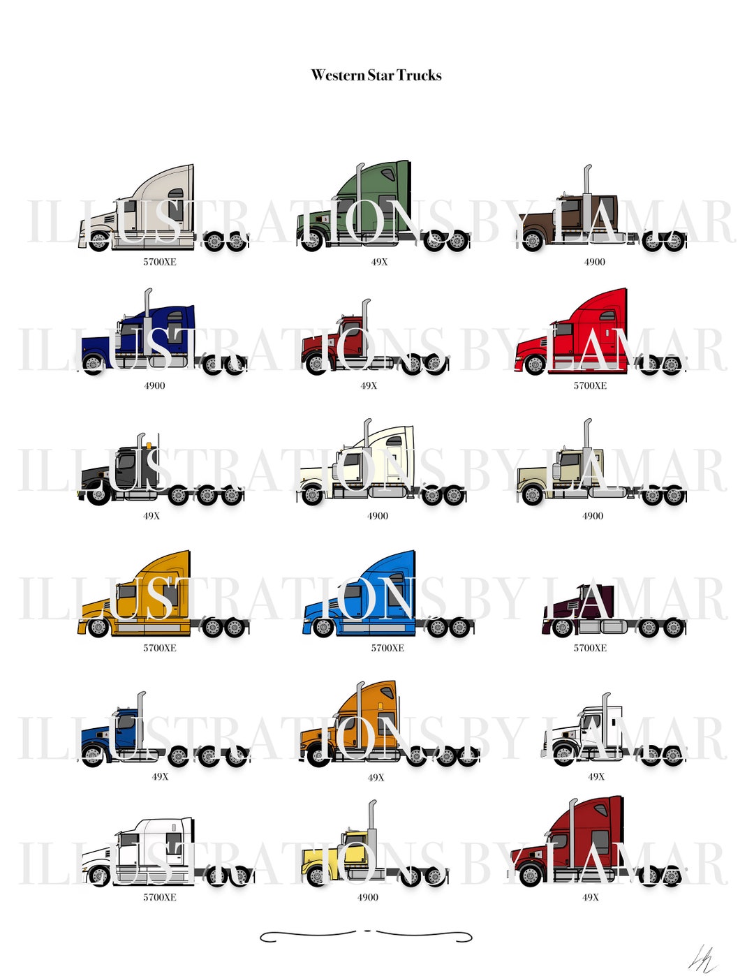 Western Star Trucks Poster | Downloadable Artwork - Etsy
