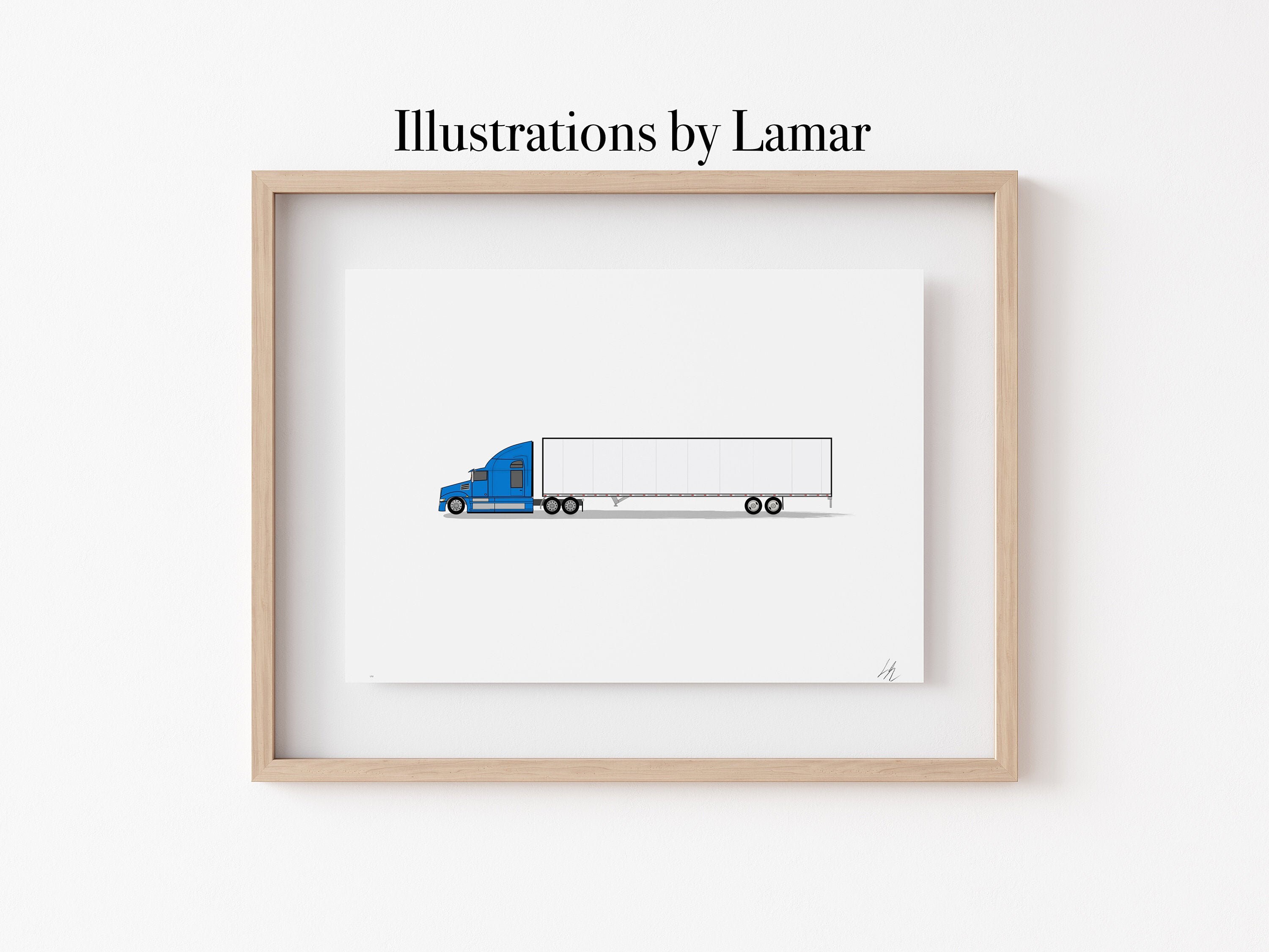 Western Star 5700XE with Dry-van Trailer Printed | Etsy