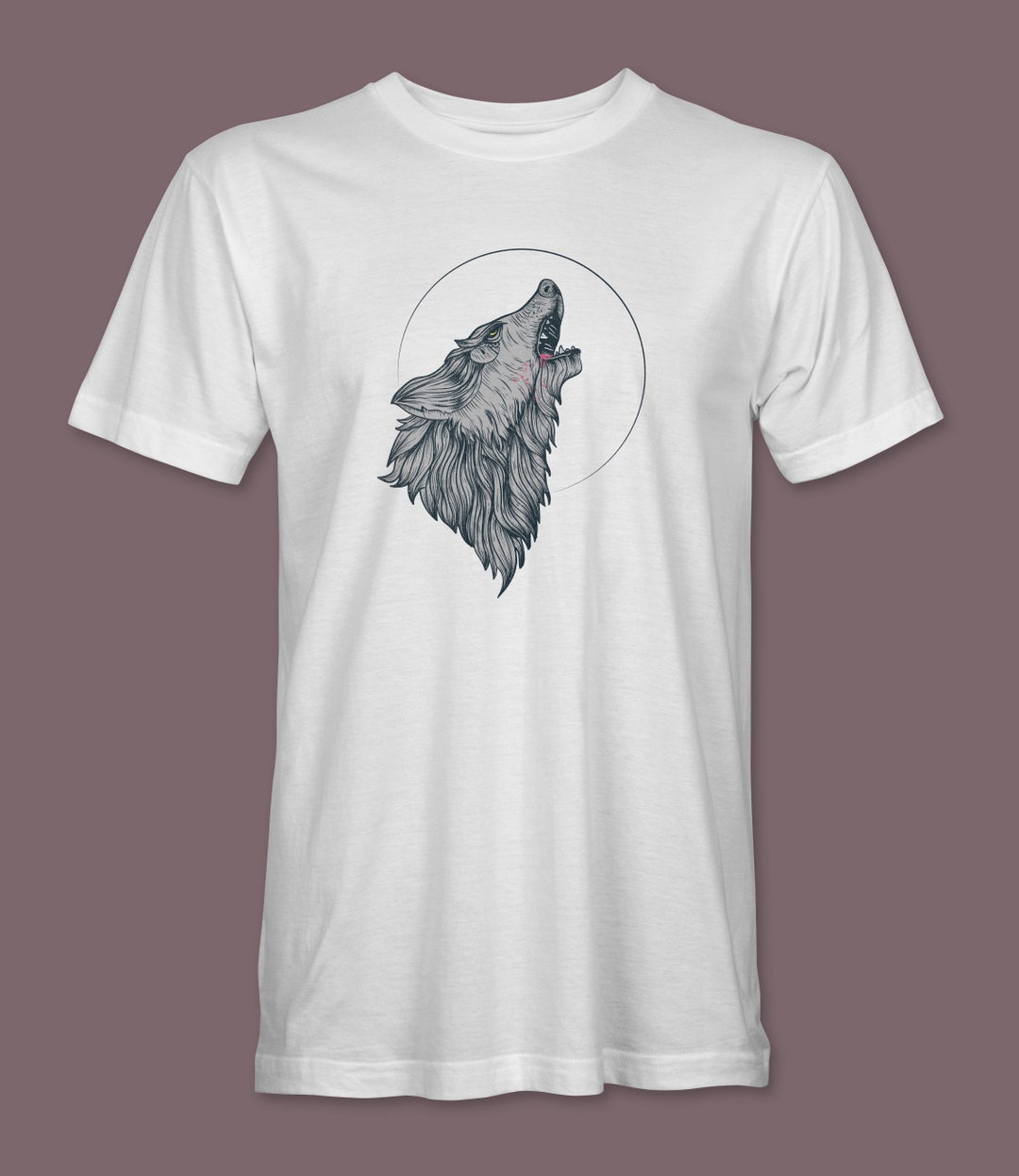 Wolf T-shirt Wolves Howling Wolf Moon Shirt - Etsy