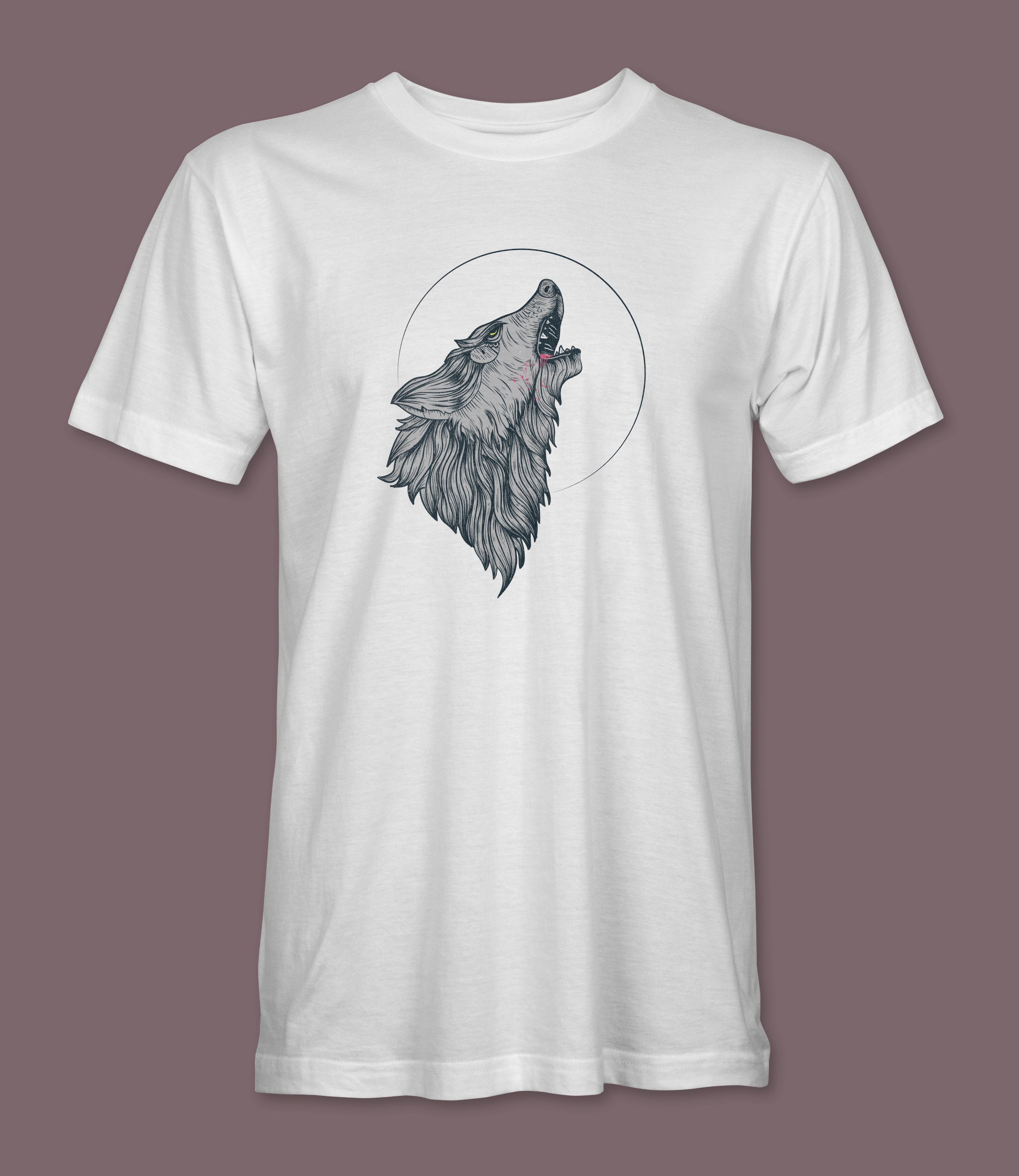 Wolf T-shirt Wolves Howling Wolf Moon Shirt - Etsy