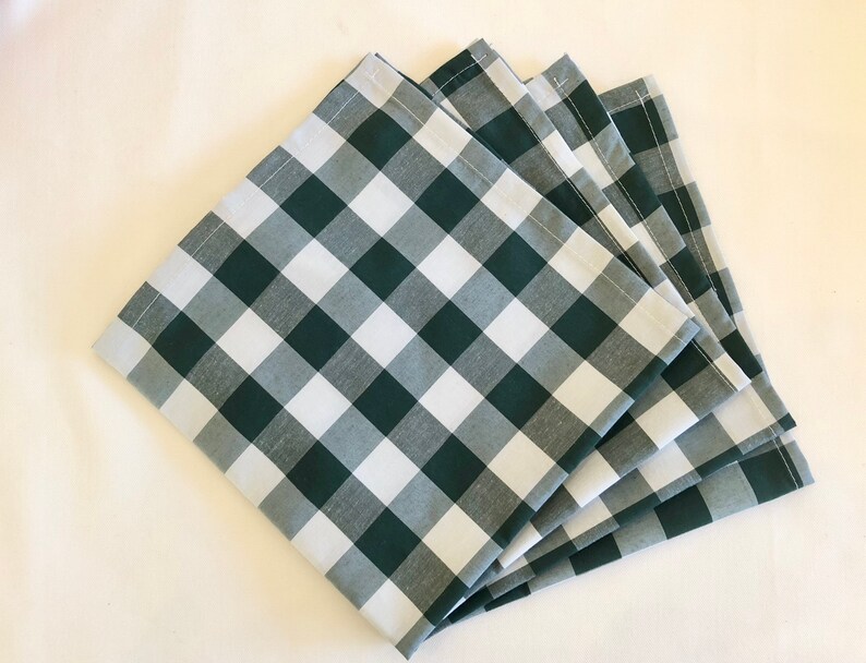 Buffalo Check Set of Table Napkins Country Kitchin Farmhouse | Etsy