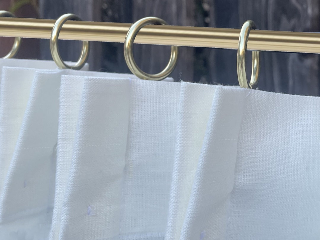 Brass Colored Metal Curtain Rings. 1 Diameter Perfect for Cafe Curtains ...