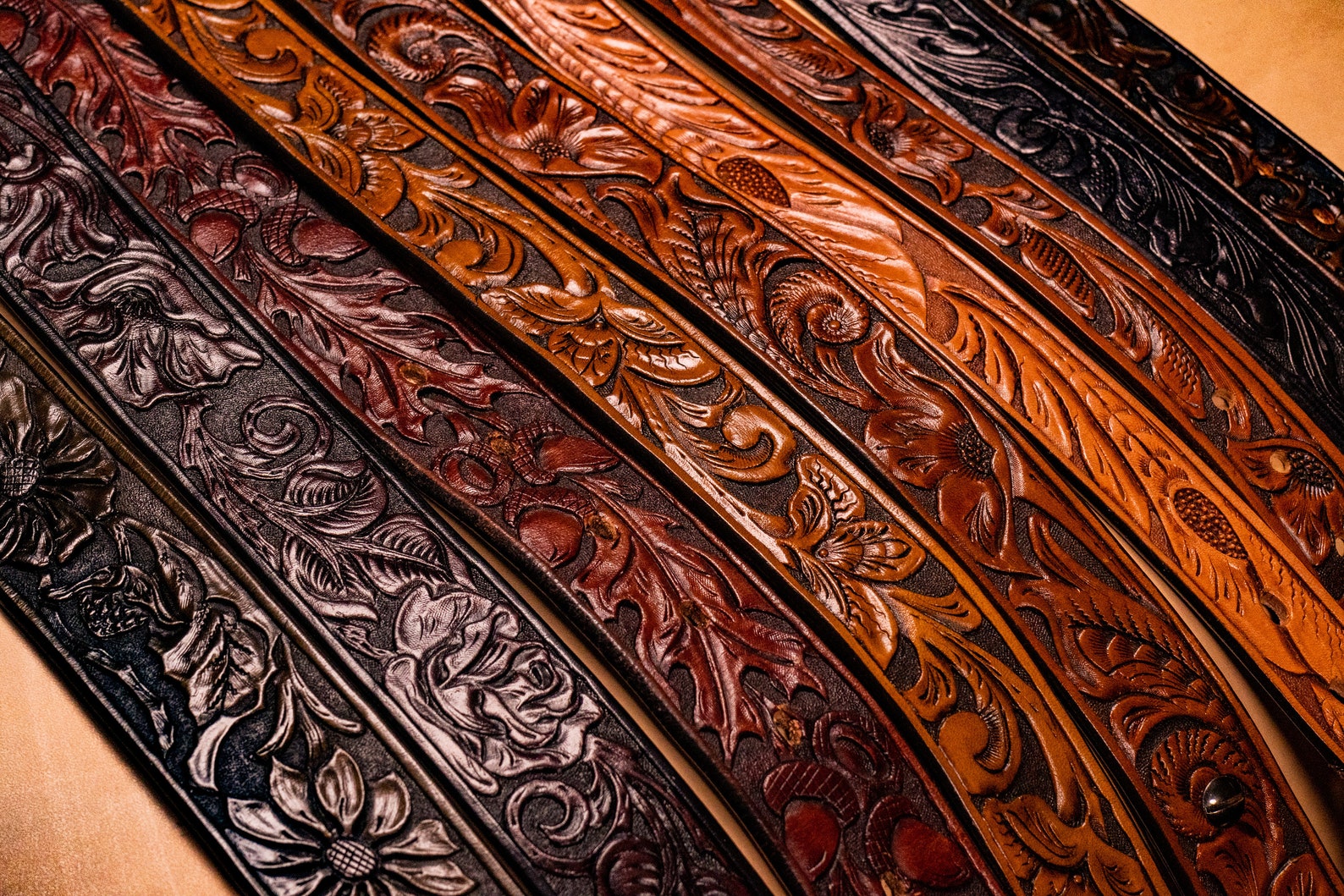 Custom Leather Belt Beautiful Hand Tooled Leather Western - Etsy