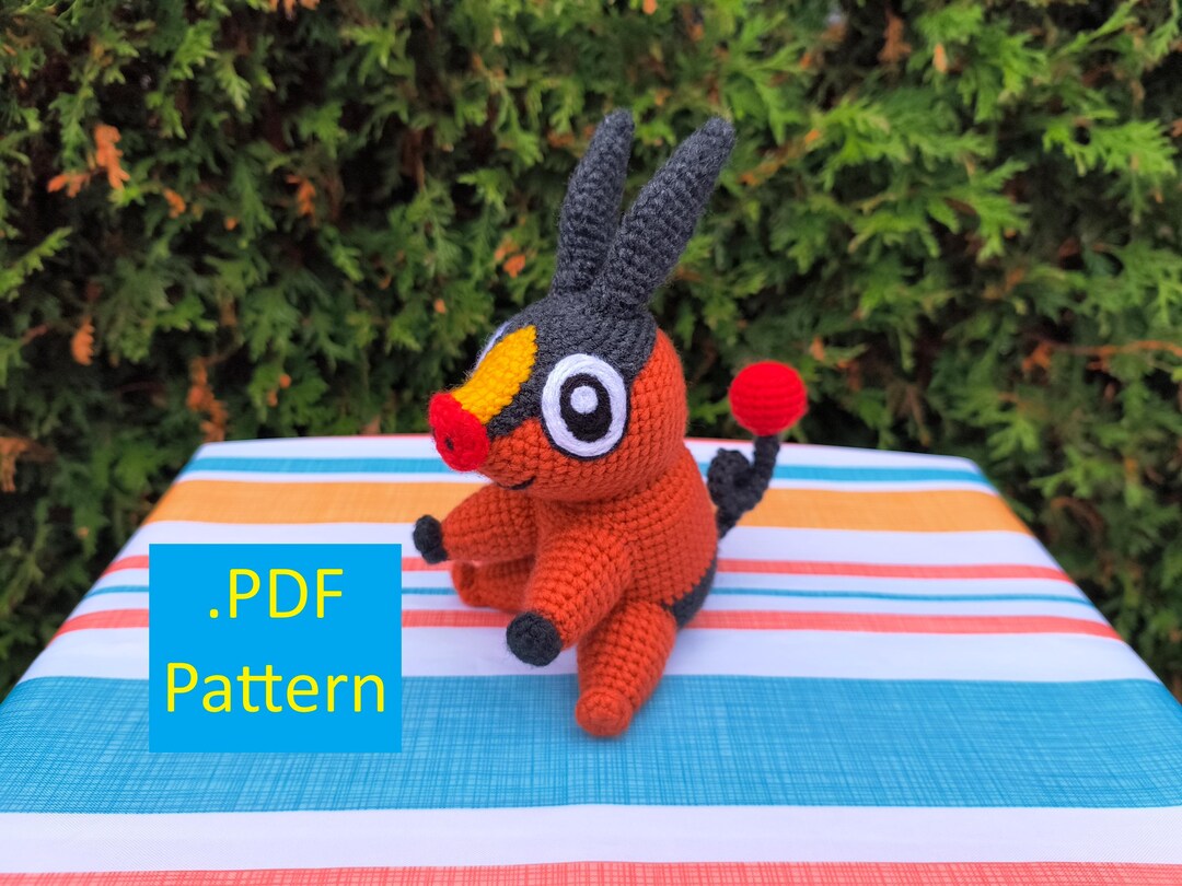 PDF Pattern for Tepig Crochet Amigurumi Pokemon - Etsy