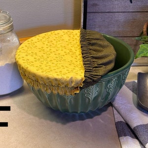 Single Cotton Bowl Cover: Reversible, Washable, Farmhouse Style - Etsy
